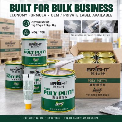 China 3.5kg Bright Auto Body Repair Filler Fast Dry White Putty For Auto Wood Repairs for sale