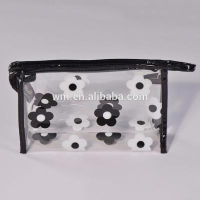 China Durable makeup bag cosmetic pouch packaging with flower printing for sale