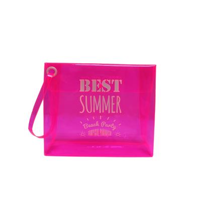 China vinyl PVC cosmetic bag with handle,OEM/ODM service for sale