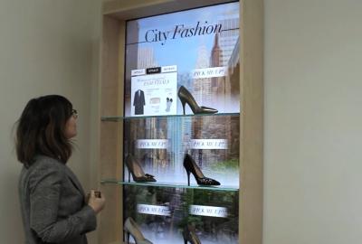 Cina La vendita al dettaglio interattiva astuta della vetrina di Digital visualizza la raccolta di dati con il video della pubblicità in vendita