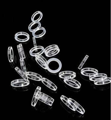 China High Purity Transparent Quartz Ring Customized Precision Polished Fused Silica Component for sale