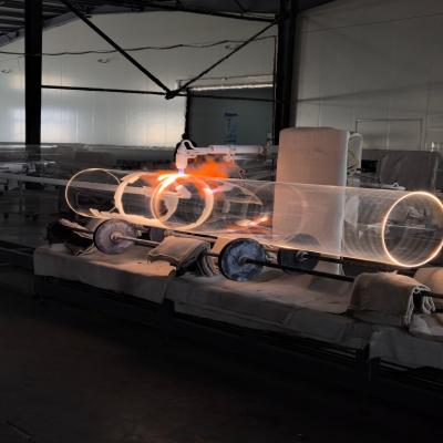 China Semiconductor Grade Quartz Glass Cylinder Large Diameter Transparent Polished Full Size for sale