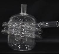 China Lab Double Layer Quartz Glass Bottle with Round Bottom Three Neck for sale