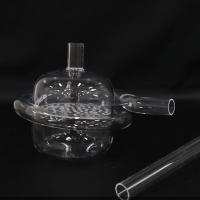 China Lab Double Layer Quartz Glass Bottle with Round Bottom Three Neck for sale