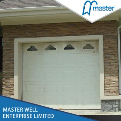 China Home use sectional garage door door with window/Foamed steel garage gate for sale