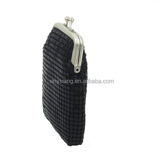 Factory custom Vintage Luxuriant Soft Metallic Mesh 120s Womens Cigarette Case, Metal Mesh Cigarette Case w/ Lighter Pocket