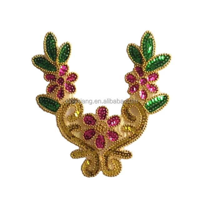 Factory Wholesale Beaded Sequin Applique, Flower Sequin Applique Beaded Patches For Clothing Appliques Parches