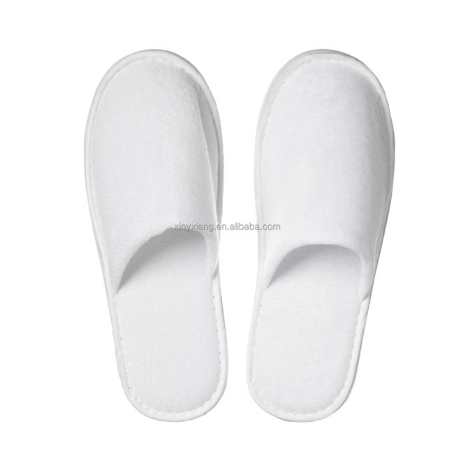 Factory wholesale Closed Toe White Disposable Hotel Slippers SPA Slippers, Disposable hotel slipper, Terry hotel slippers