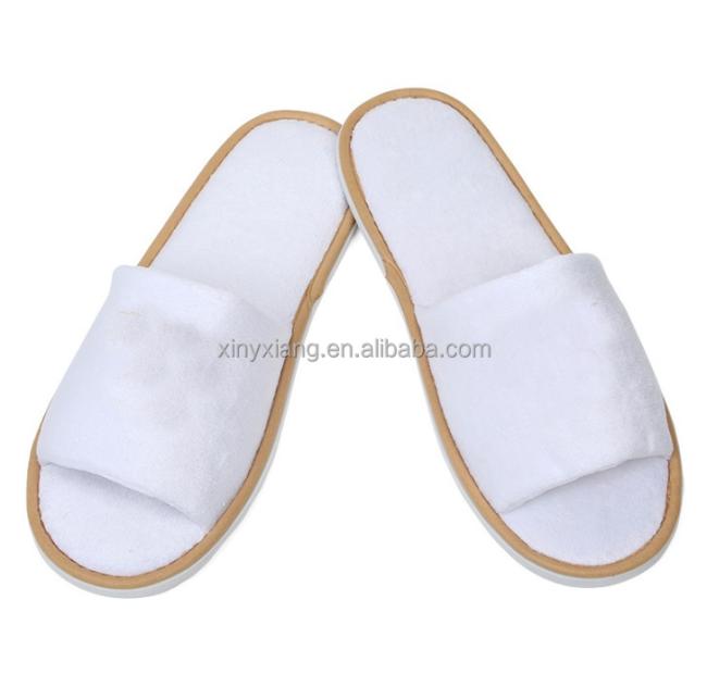 Factory wholesale Terry Cloth Hotel Slipper, Custom SPA Slippers, Disposable Open Toe Towelling Spa Slippers