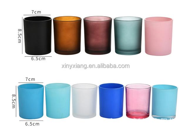 Factory custom Crystal glass candle jar with lid, Decorative glass candle jar custom brand logo flat metal candle lid