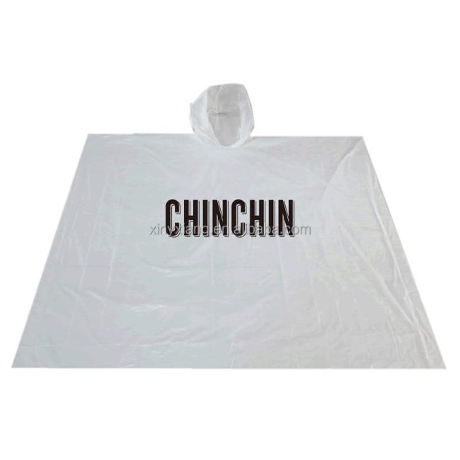 Factory Wholesale 100% biodegradable poncho, Printed Biodegradable Disposable Poncho with hood