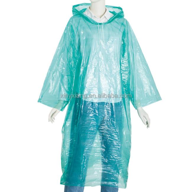 Factory Wholesale 100% biodegradable poncho, Printed Biodegradable Disposable Poncho with hood