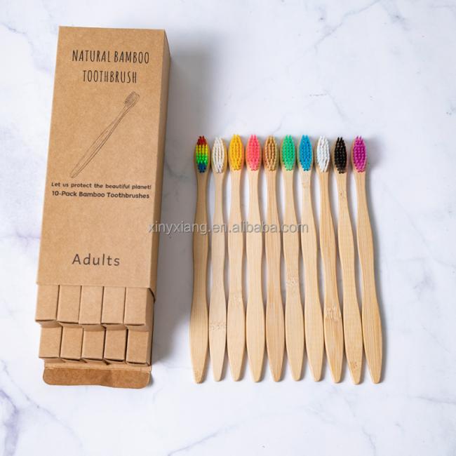 Factory Wholesale Natural Bamboo Toothbrushes Soft Bristles Bamboo Handle Toothbrush for Home Hotel Travel Use