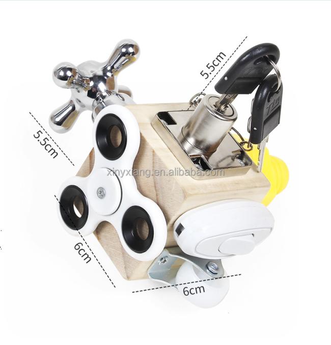 Factory Wholesale&Custom Mini sensory board Travel busy board Busy cube for toddler, Mini Travel Toy Fidget Cube Board Busy Cube