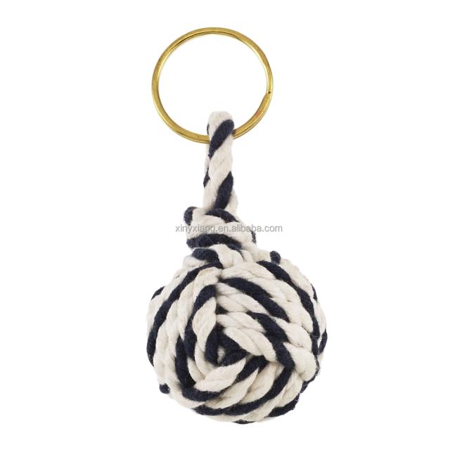 Factory custom Paracord Monkey Fist Keychain with 3/4" Steel Core, Monkey Fist Keychain Custom Ball Monkey Fist Key Fob Keychain