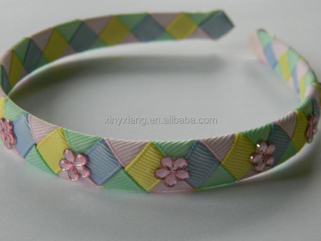 Factory custom Woven Ribbon Headband, Woven Braided Ribbon Hairband, Hand Woven ribbon headband - various colours