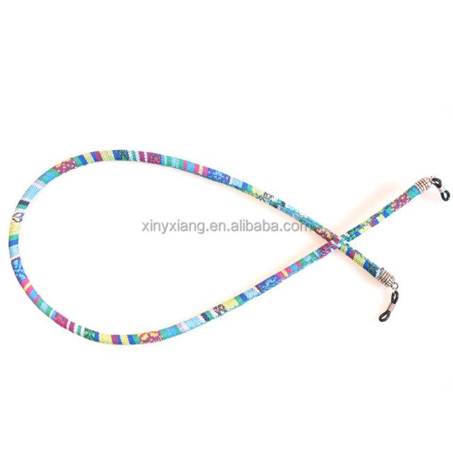 Factory Wholesale 5mm Eyeglass Sunglasses Cord Strap Ethnic Cotton Eyewear Lanyard Glasses Neck Strap String Rope Band Eyewear