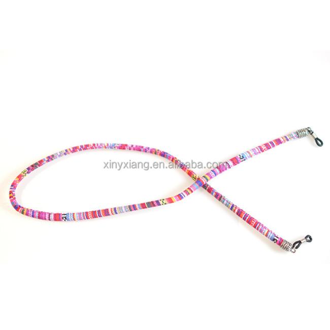 Factory Wholesale 5mm Eyeglass Sunglasses Cord Strap Ethnic Cotton Eyewear Lanyard Glasses Neck Strap String Rope Band Eyewear