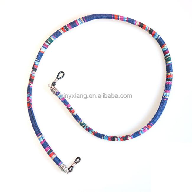 Factory Wholesale 5mm Eyeglass Sunglasses Cord Strap Ethnic Cotton Eyewear Lanyard Glasses Neck Strap String Rope Band Eyewear