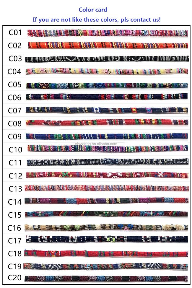 Factory Wholesale 5mm Eyeglass Sunglasses Cord Strap Ethnic Cotton Eyewear Lanyard Glasses Neck Strap String Rope Band Eyewear