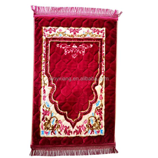 Factory Wholesale Meshcah Prayer Rug, Prayer Rug Carpet Islamic Muslim Salah Meditation Mat, Muslim Prayer Rug Tassels