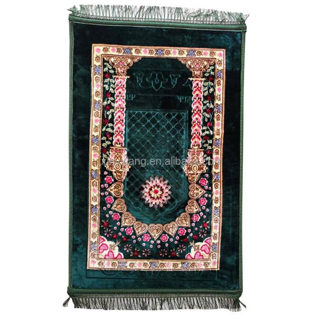 Factory Wholesale Meshcah Prayer Rug, Prayer Rug Carpet Islamic Muslim Salah Meditation Mat, Muslim Prayer Rug Tassels
