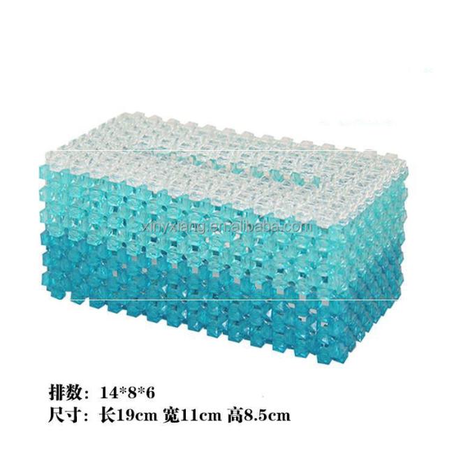 Factory Custom DIY Beads Set for Making Paper Tissue Cover Dispenser, DIY Beads Tissue Box Cover Dispenser Crafts Material Kit