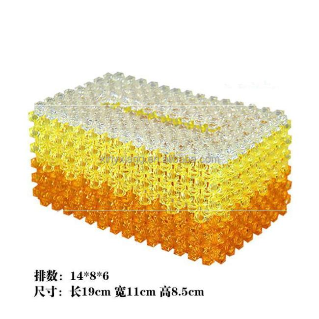 Factory Custom DIY Beads Set for Making Paper Tissue Cover Dispenser, DIY Beads Tissue Box Cover Dispenser Crafts Material Kit