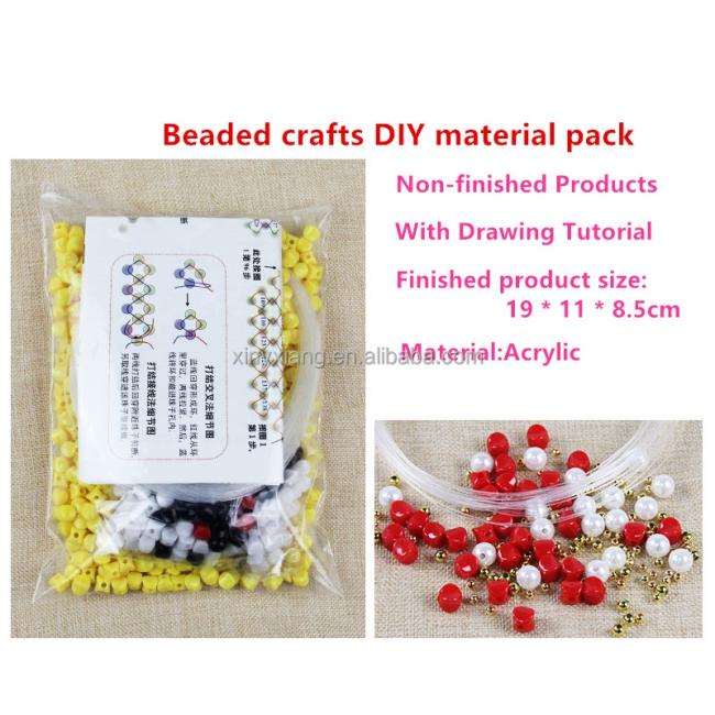 Factory Custom DIY Beads Set for Making Paper Tissue Cover Dispenser, DIY Beads Tissue Box Cover Dispenser Crafts Material Kit