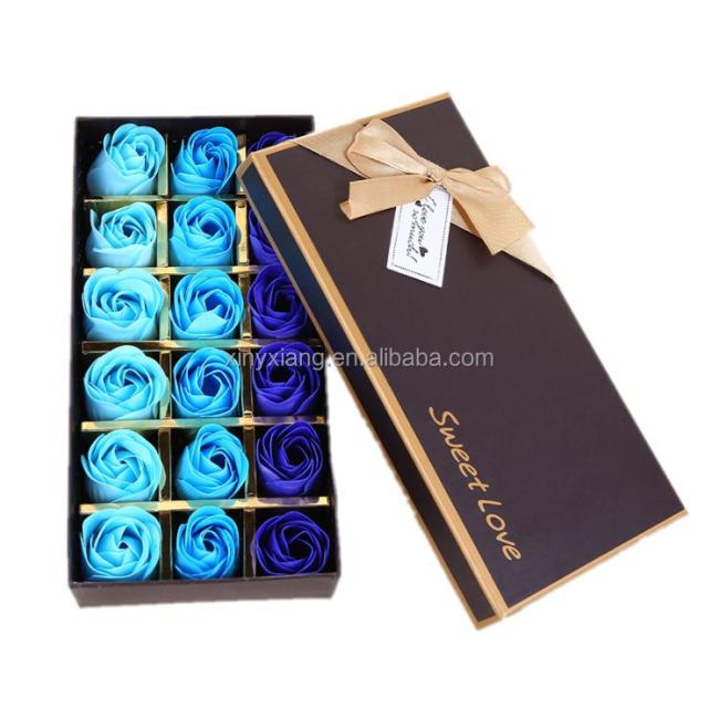 Factory Promotion Bath Soap Rose Flower Floral Scented Soap Rose Petals Body Soap in Gift Box for Valentine's Day Anniversary