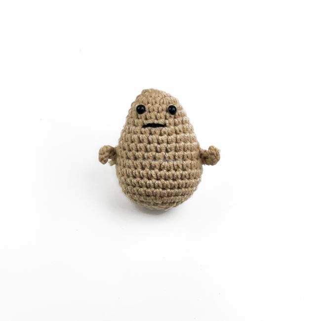 Factory Custom Funny Crochet Positive Potato, Funny Knitted Potato Doll, Cute Wool Knitting Doll With Positive Card