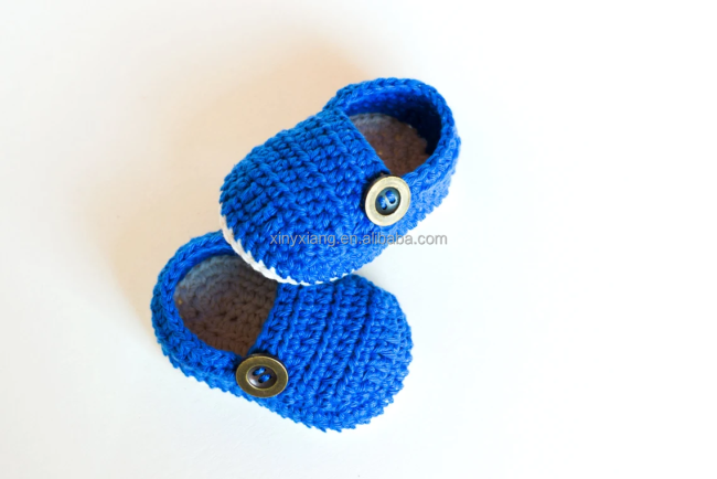 Factory Custom Handmade Crochet Baby Wool Toddler Shoes/Hand Knitted Newborn Baby Booties/Handmade Baby Gifts