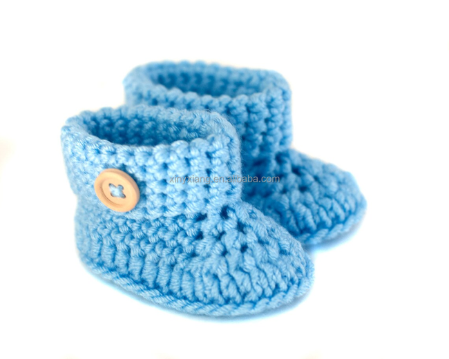 Factory Custom Handmade Crochet Baby Wool Toddler Shoes/Hand Knitted Newborn Baby Booties/Handmade Baby Gifts