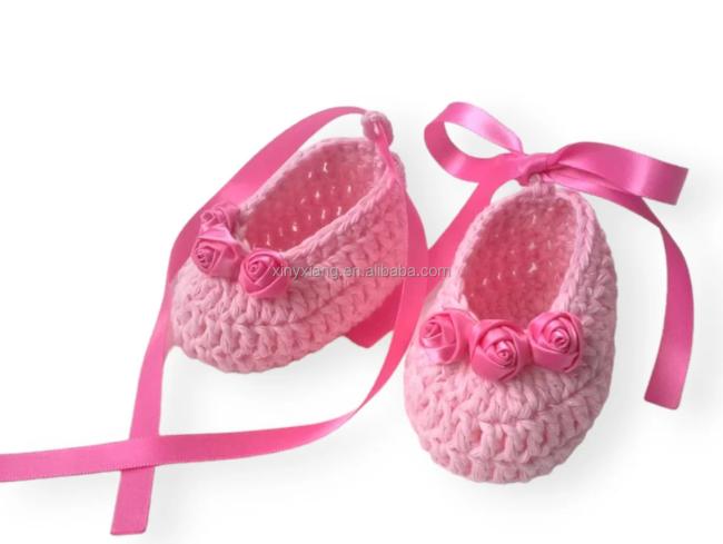 Factory Custom Handmade Crochet Baby Wool Toddler Shoes/Hand Knitted Newborn Baby Booties/Handmade Baby Gifts