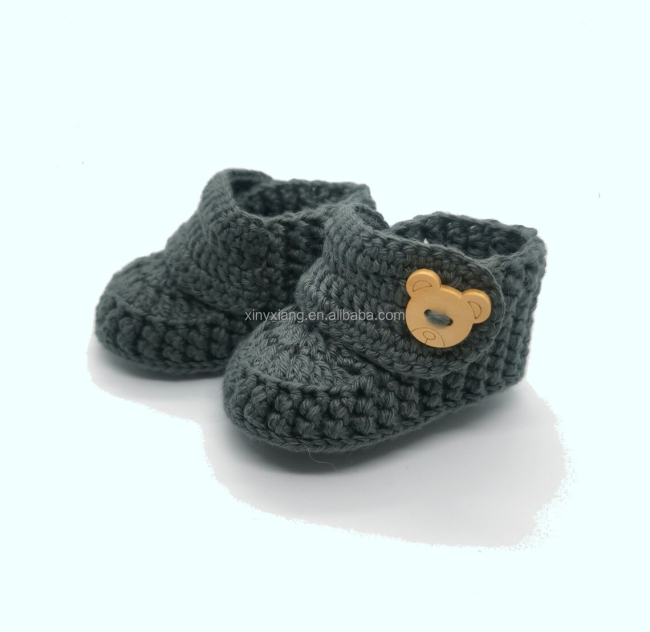 Factory Custom Handmade Crochet Baby Wool Toddler Shoes/Hand Knitted Newborn Baby Booties/Handmade Baby Gifts