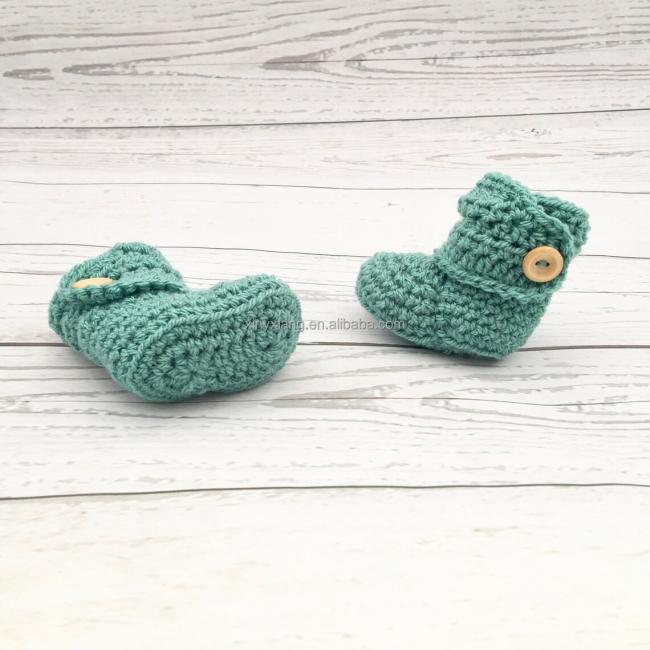 Factory Custom Handmade Crochet Baby Wool Toddler Shoes/Hand Knitted Newborn Baby Booties/Handmade Baby Gifts