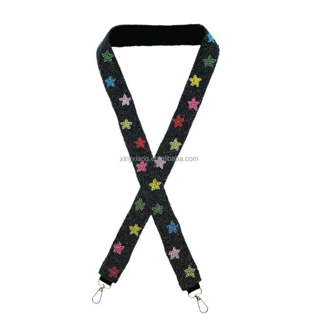Factory Custom Hand Beaded 2inch Adjustable Bag Straps, Personalized Beaded Handbag Purse Strap,Beaded Shoulder Purse Strap