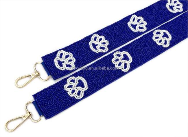 Factory Custom Hand Beaded 2inch Adjustable Bag Straps, Personalized Beaded Handbag Purse Strap,Beaded Shoulder Purse Strap