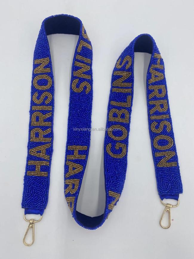 Factory Custom Hand Beaded 2inch Adjustable Bag Straps, Personalized Beaded Handbag Purse Strap,Beaded Shoulder Purse Strap
