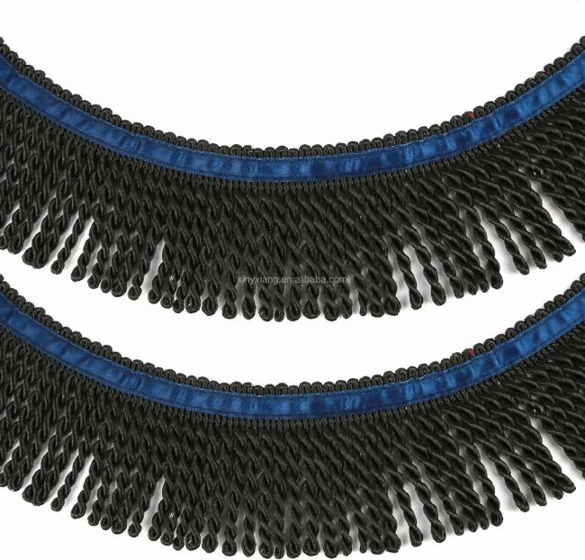 Factory Wholesale Hebrew Israelite Fringes,Bullion Fringe Trim,Curtain Fringes Bullion Fringe Trim with Ribbon,Fabric Trims