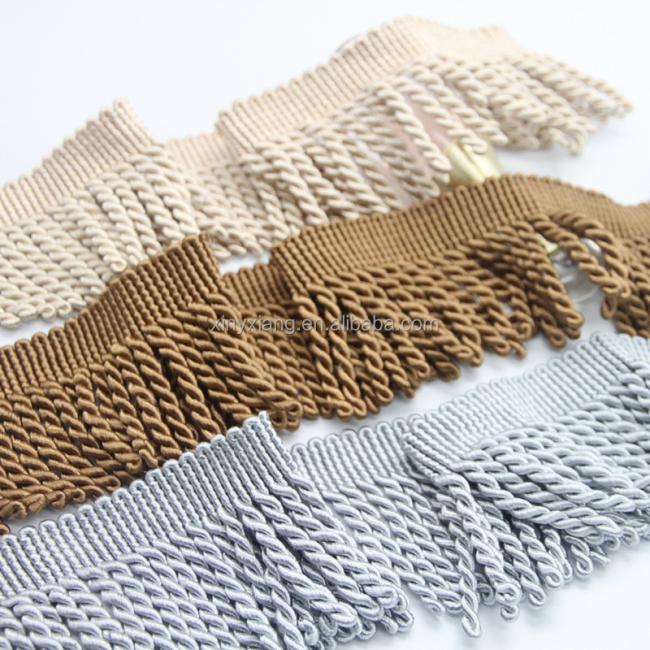 Factory Wholesale Hebrew Israelite Fringes,Bullion Fringe Trim,Curtain Fringes Bullion Fringe Trim with Ribbon,Fabric Trims