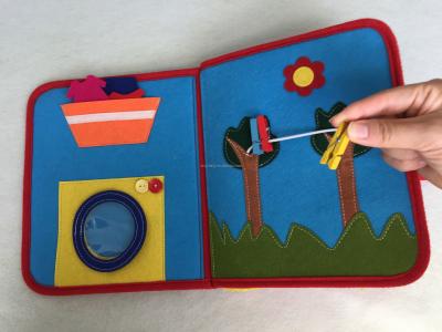 China Factory custom Non Woven Fabric Educational Cloth Book Diy Soft Books for Early Cognitive, My Quiet Book, Activity Busy Book for sale