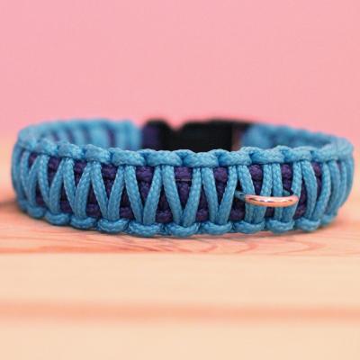 China Factory custom Rope Dog Collar 550 Paracord Double Weave Dog Collar, Custom Paracord Dog Collar Diamond Sanctified Weave for sale