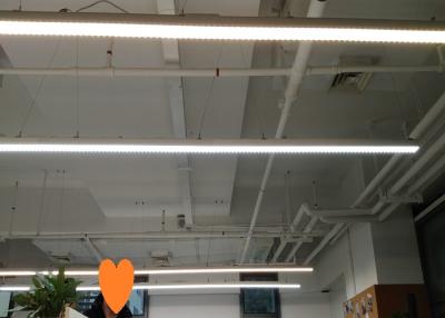 China Suspended Linear Fluorescent Light Fixtures , Linear Led Ceiling Lights 3800-6500K CCT for sale