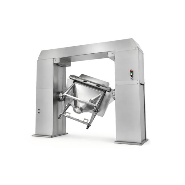 Quality Double Column Hopper Pharmaceutical Powder Mixer Automatic Lifting Bin Blender Machine for sale