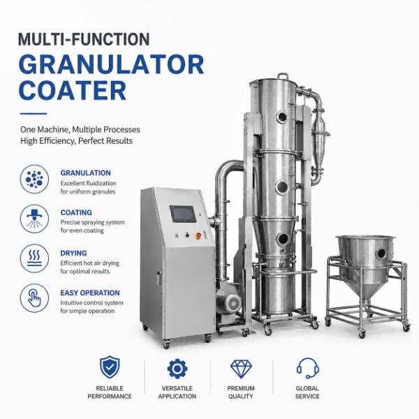 Quality Integrated Pharmaceutical Granulation Equipment Coating Granulation Process In for sale