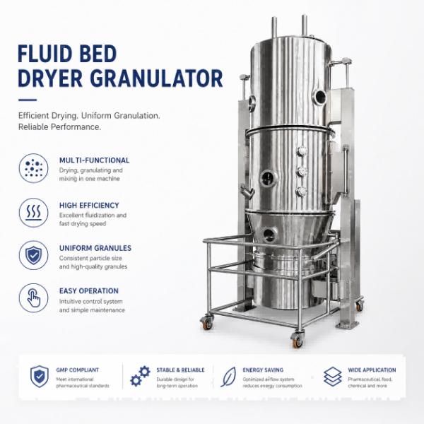 Quality Continuous Powder Processing Fluid Bed Granulator 500kg/H Pharmaceutical for sale