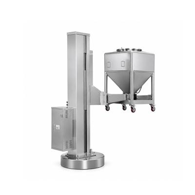 China GMP Pharma Lifter Automatic 500L Hopper Lifting And Feeding Machine for sale