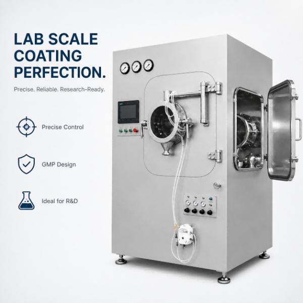 Quality 1.1kw Laboratory Coating Machine Pharmaceutical Experiments Tablet Auto Coater for sale