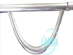 Pipe punching machine for arc shape forming